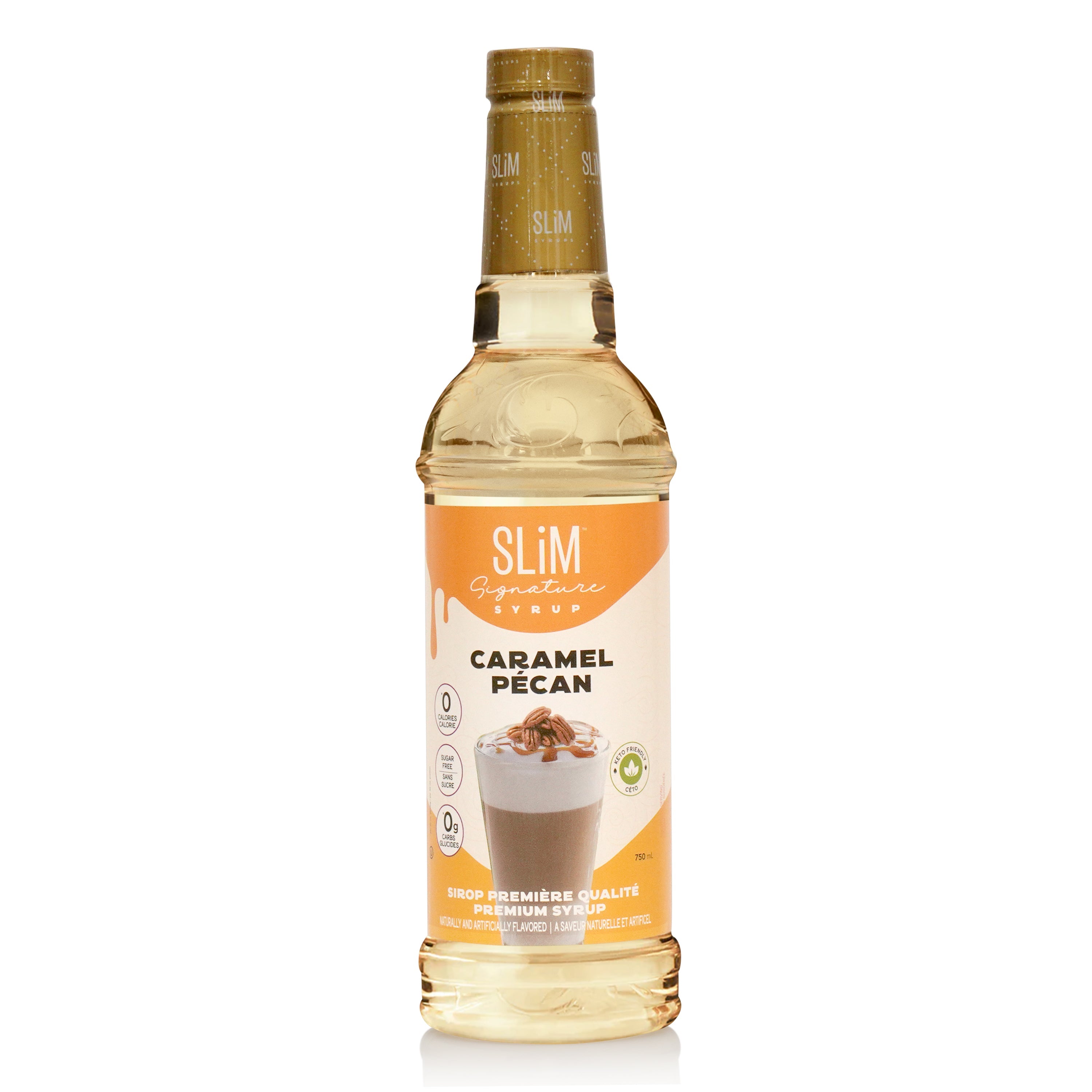 Slim Signature | 0 Calorie | 0 Carb | 0 Sugar | Caramel Pecan Syrup (6 ...