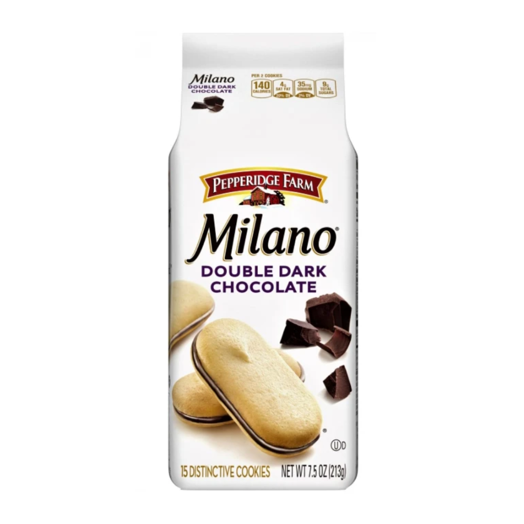 Pepperidge Farm Milano Double Dark Chocolate Distinctive Cookies (24 x ...
