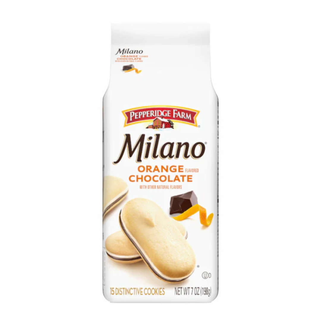 Pepperidge Farm Milano Orange Chocolate Distinctive Cookies (24 x 198g ...